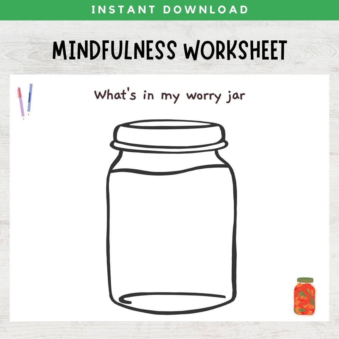 Mindfulness Worksheet for Kids, Emotions Activity for Kids, Printable ...