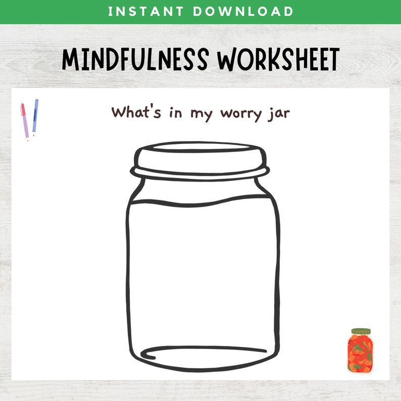 Mindfulness Worksheet for Kids, Emotions Activity for Kids, Printable ...