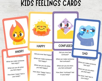 Kids Emotion Cards, Calm Down Corner, Emotions Poster, Feelings Poster ...
