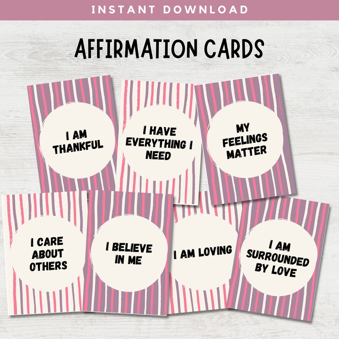 Affirmation Cards for Kids, Printable Affirmations, Kids Positive ...