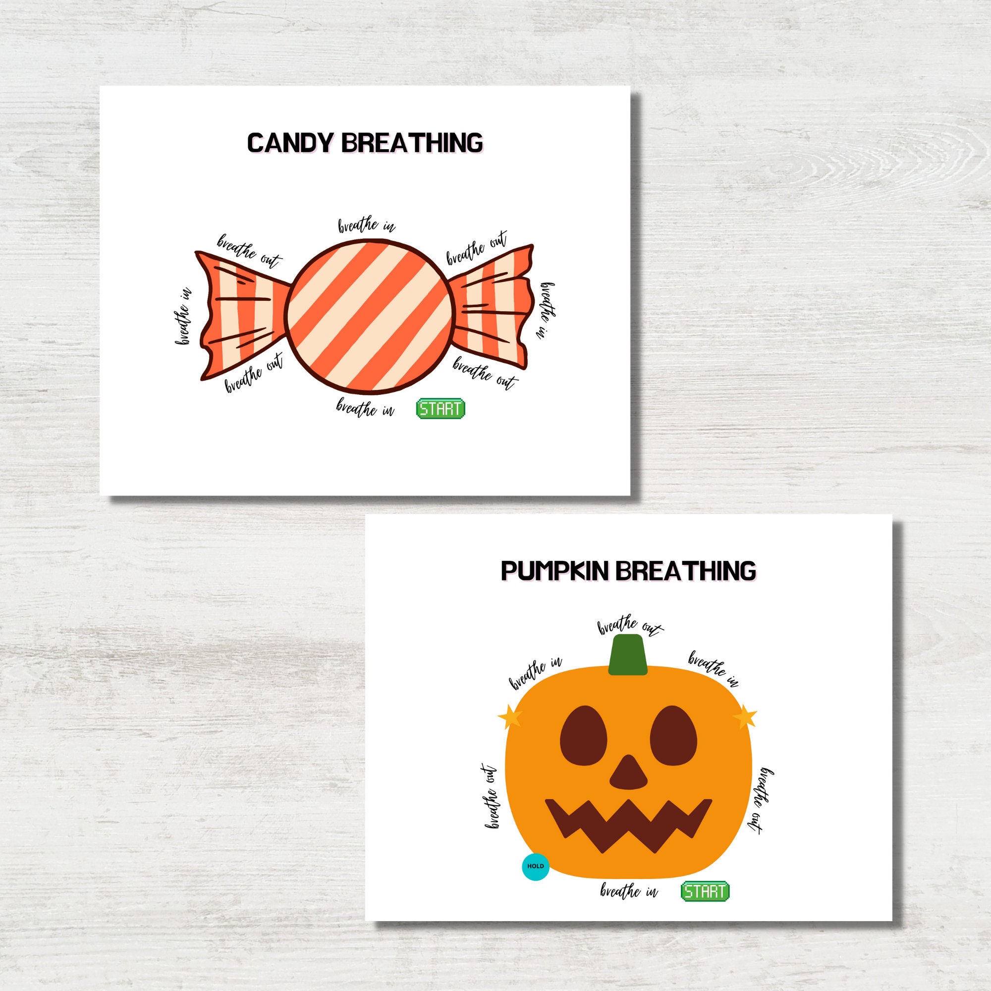 Halloween Breathing Exercises for Kids: Calming Activity Pack (instant ...