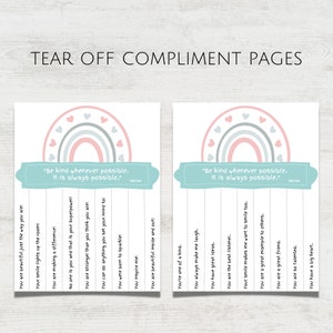 Tear off Compliments, Printable Tear off Flyer, Random Acts of Kindness ...