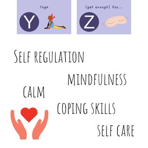 Alphabet Coping Skills Cards: Self-regulation, Mindfulness (PDF) - Etsy