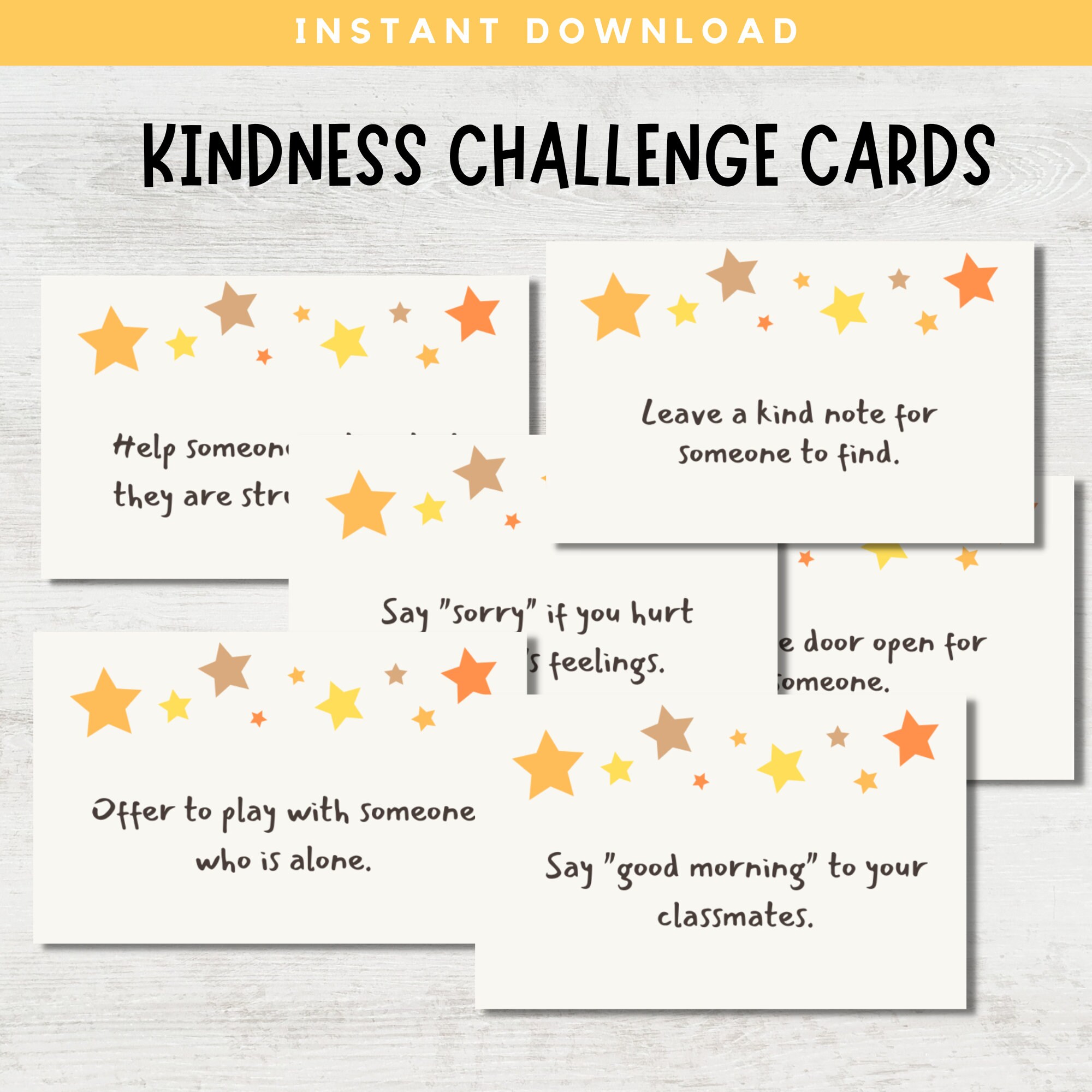 Kindness Challenge Cards, Monthly Challenge, Mindfulness Cards ...