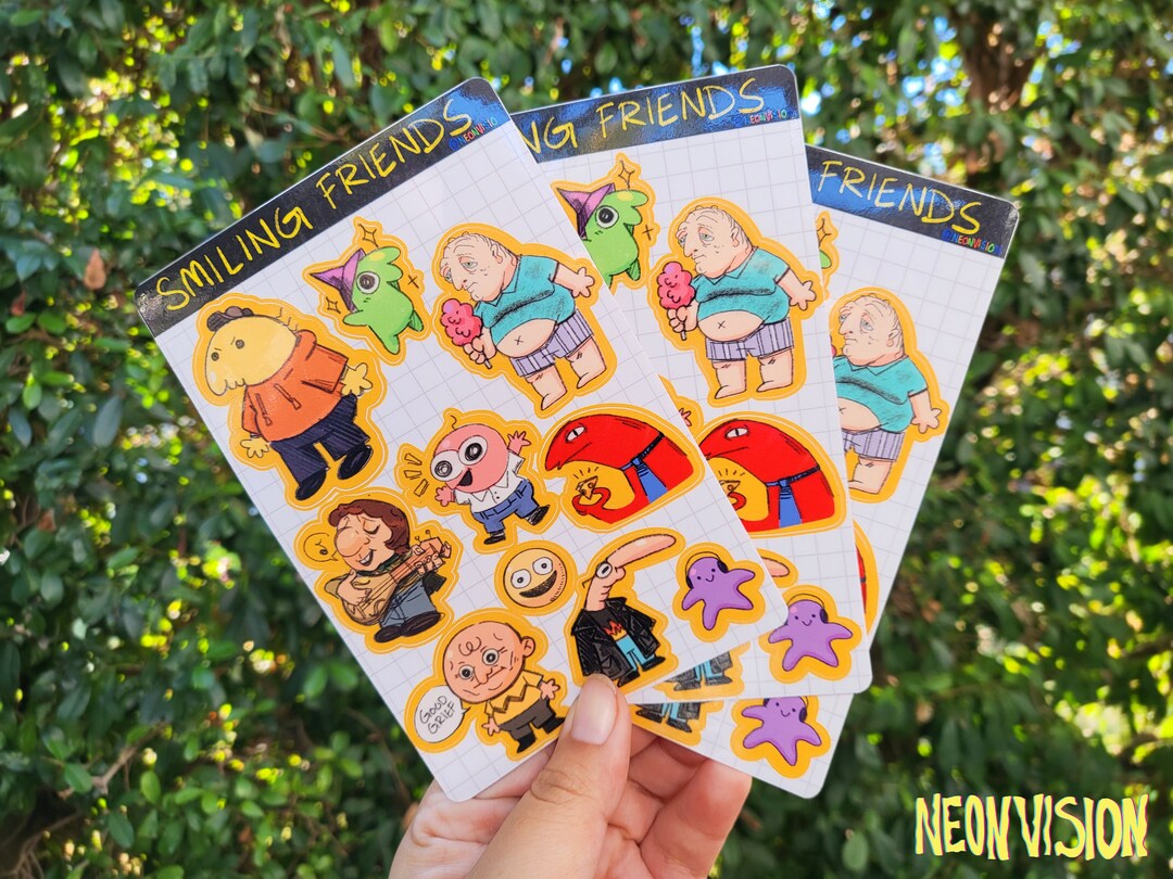 Smiling Friends Inspired Sticker Sheet - Etsy