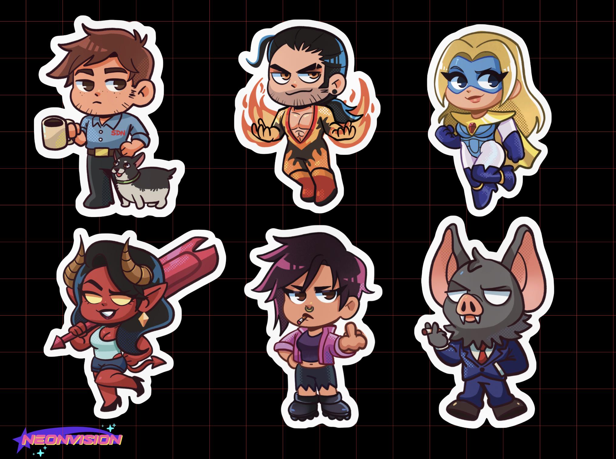 Chibi Dispatch 3"inch Vinyl Glossy Stickers - Etsy