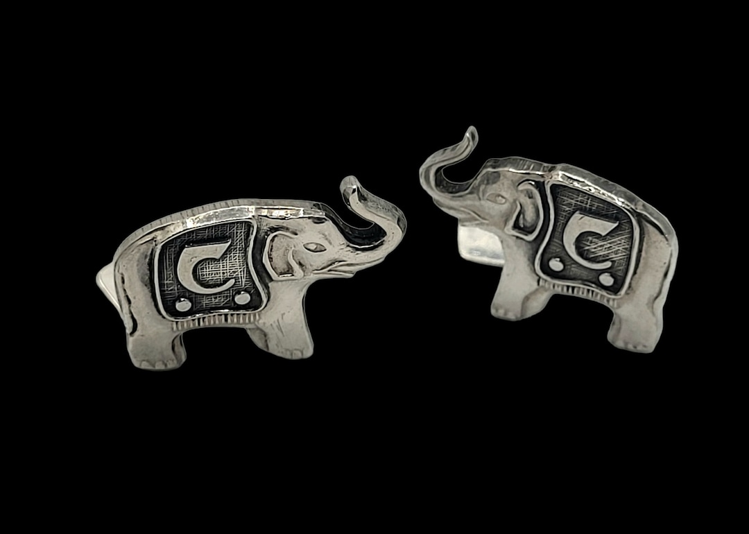 Rare Mid-century MEKA Sterling Denmark Elephant Figurine Cufflinks - Etsy