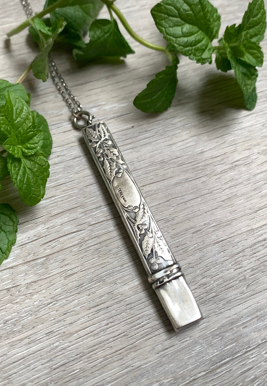 Sterling Silver Rope Chain With Charm/tassel Pendant - Etsy