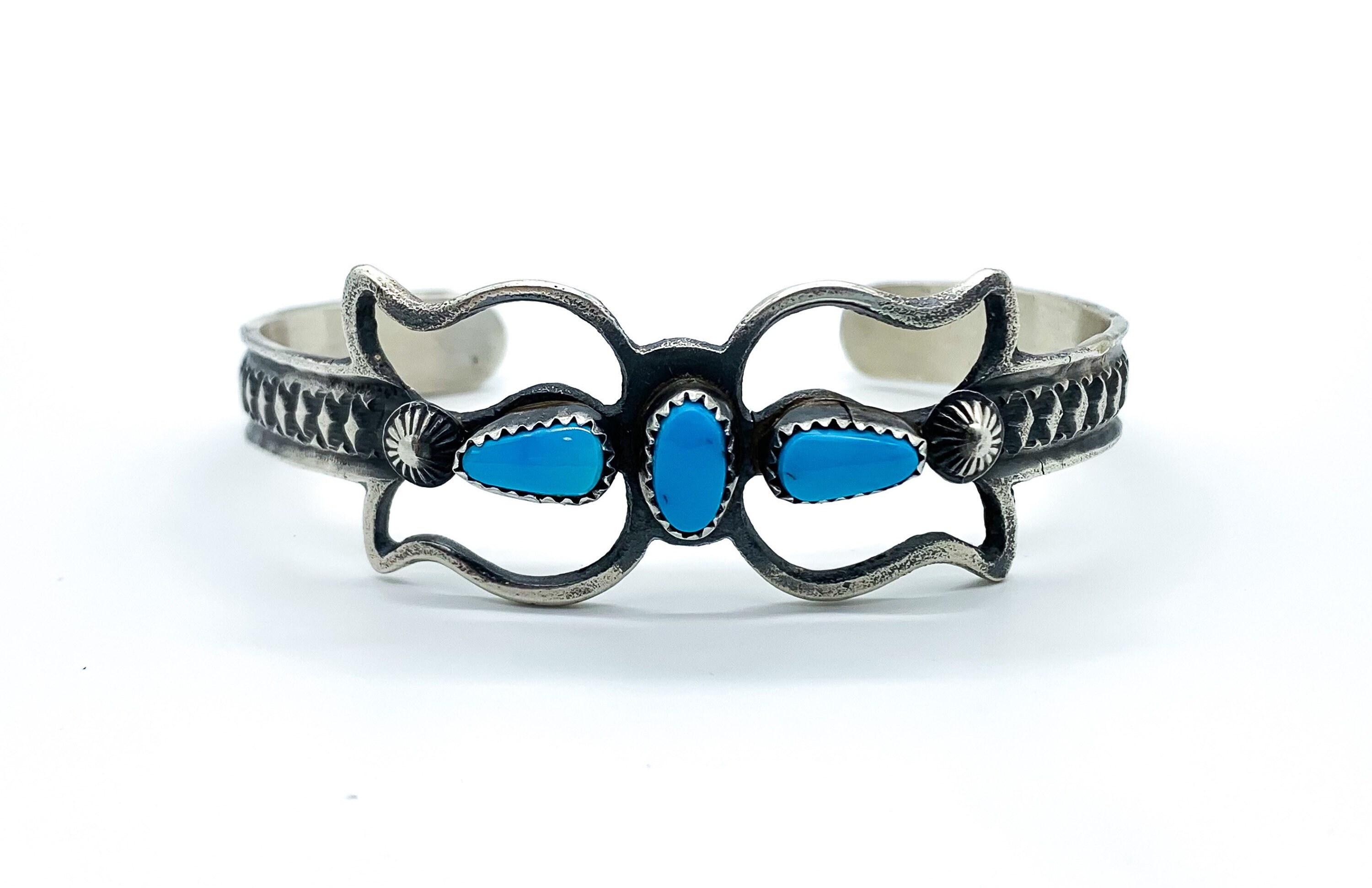 Vintage Native American Navajo Eva & Linberg Billah Sterling Silver ...