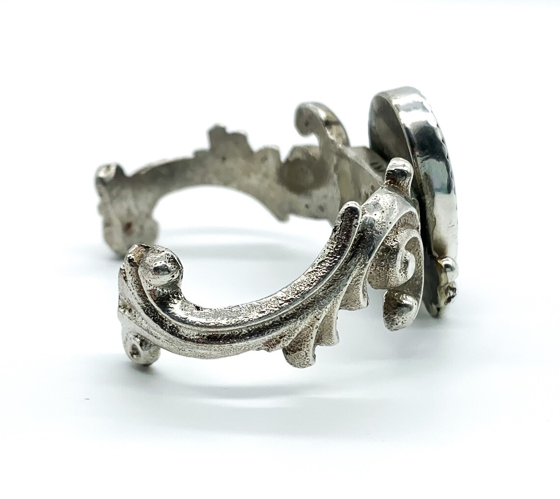 Vintage Native American Navajo Heavy Sand Cast Sterling Silver - Etsy