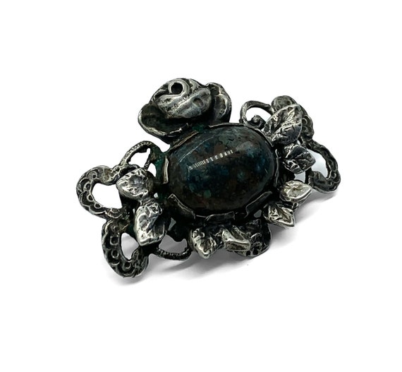 Antique Victorian Era Italian 800 Silver Chrysocholla… - Gem