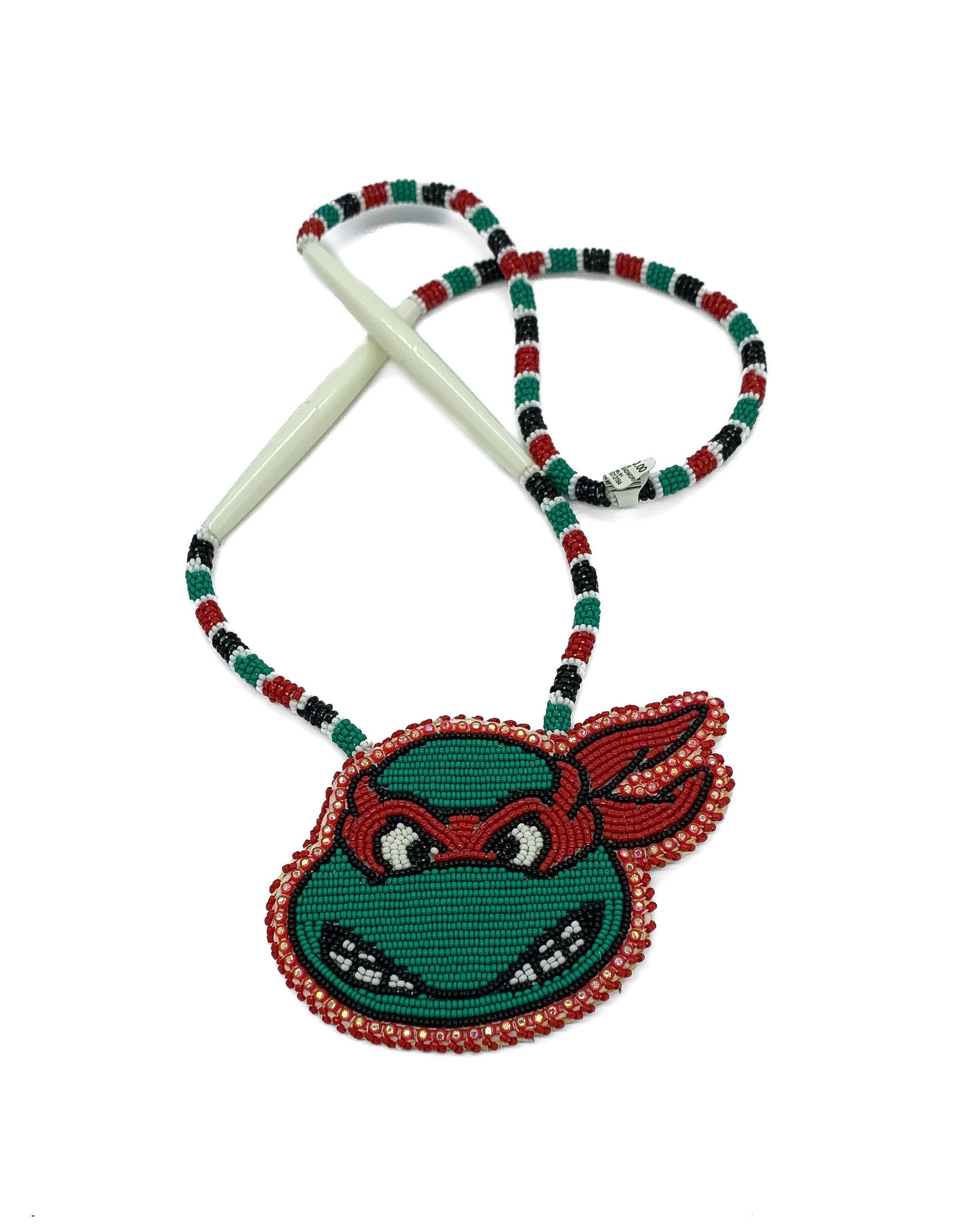 Beautiful Handmade Beaded Teenage Mutant Ninja Turtle Necklace - Etsy