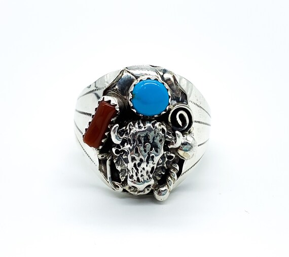 Vintage Native American Navajo Heavy Sterling Silver … - Gem