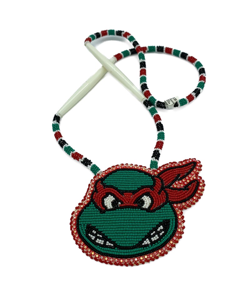 Beautiful Handmade Beaded Teenage Mutant Ninja Turtle Necklace - Etsy