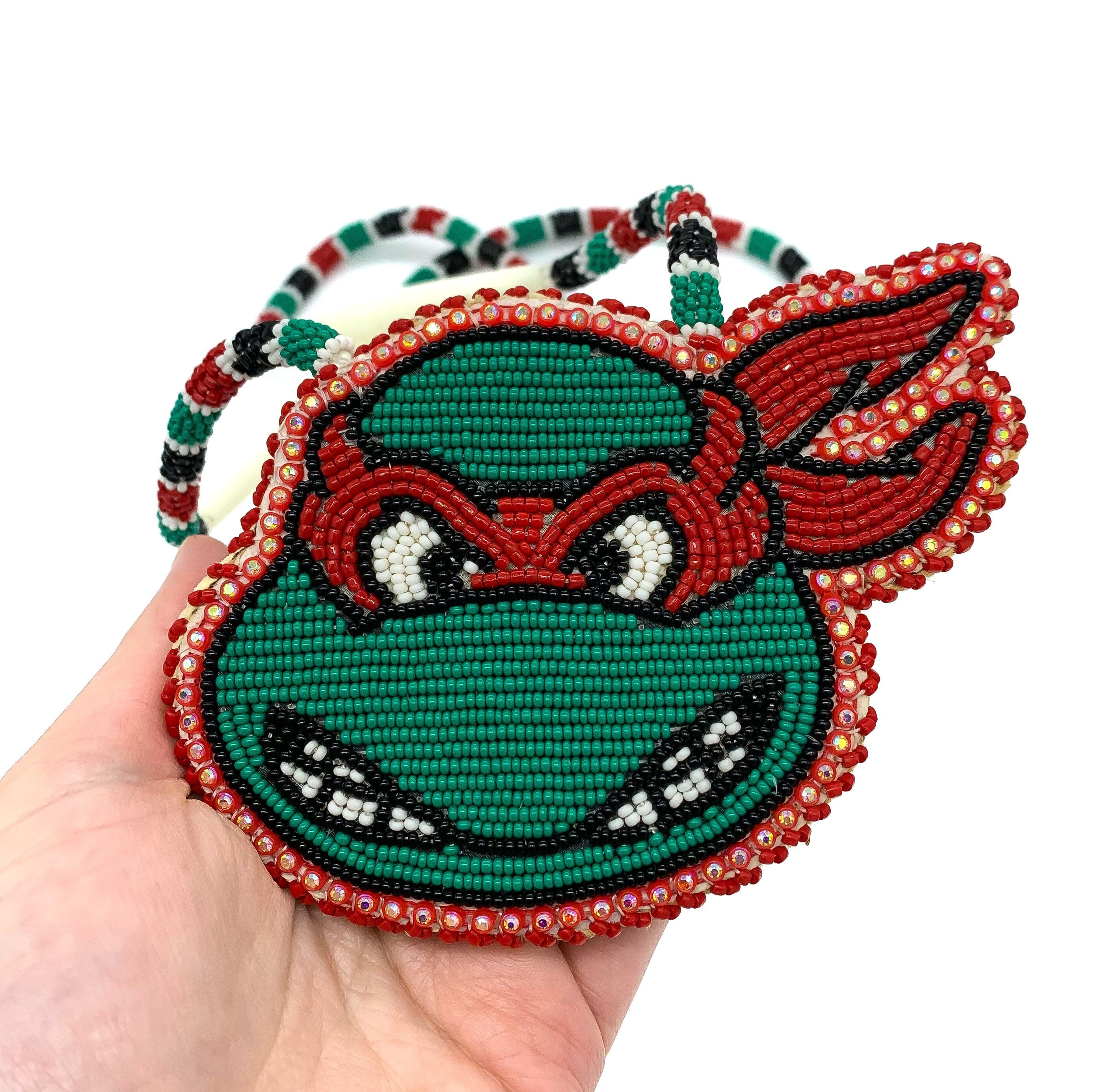 Beautiful Handmade Beaded Teenage Mutant Ninja Turtle Necklace - Etsy