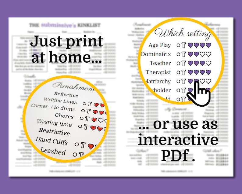 The Submissive's Kinklist - Know Your Kinks, Share Them With Your ...