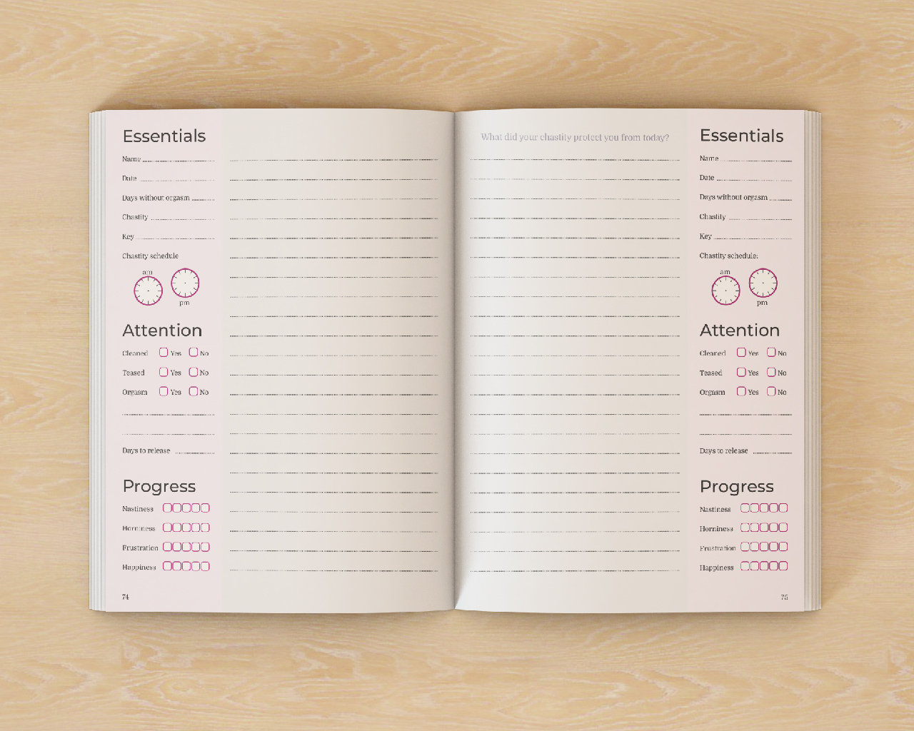 LOCKED Chastity Journal A5 Printed Diary Track Your Progress Reflect ...