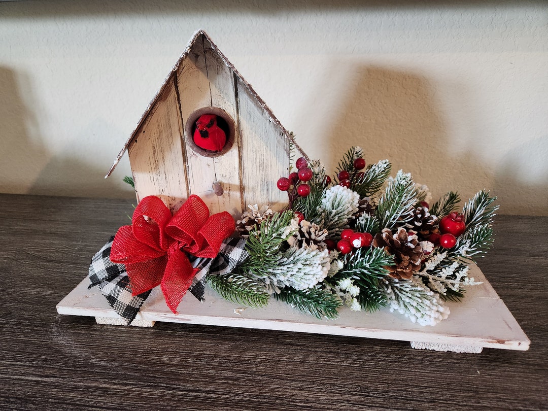Rustic Birdhouse Holiday Display - Etsy