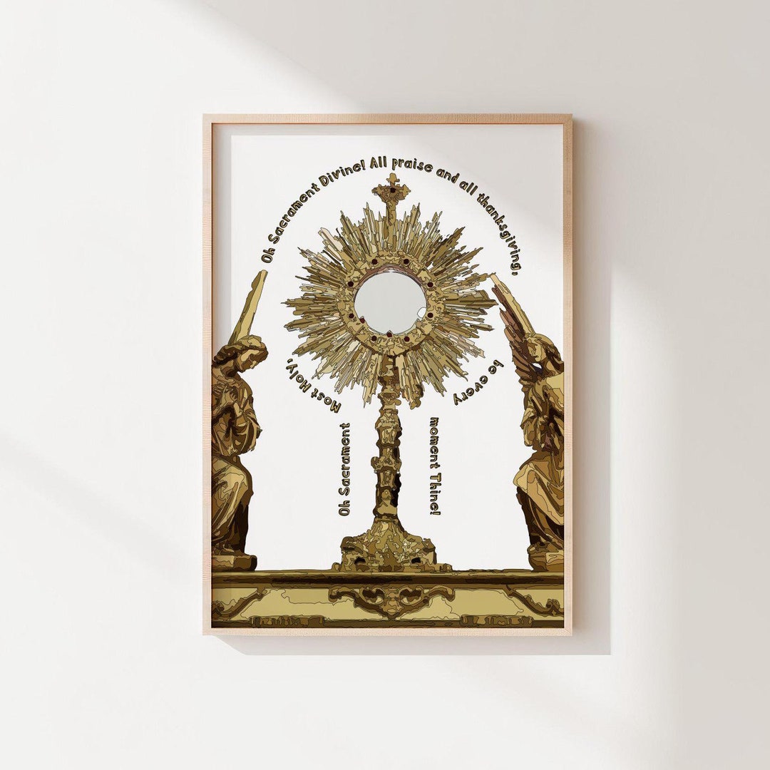 Physical Print - Monstrance Illustration With Prayer - Various Sizes ...