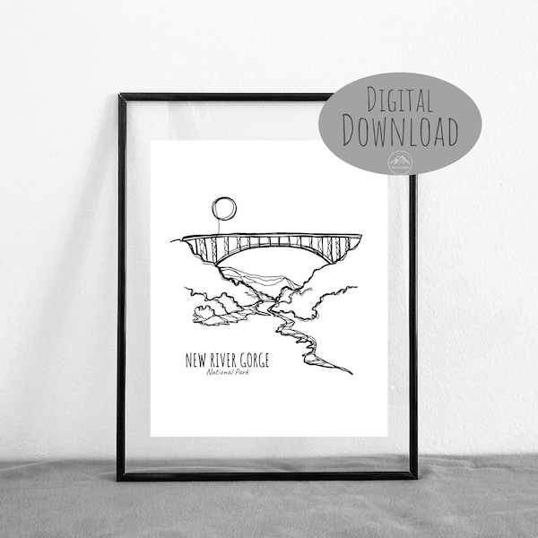 New River Gorge Wall Art - Etsy