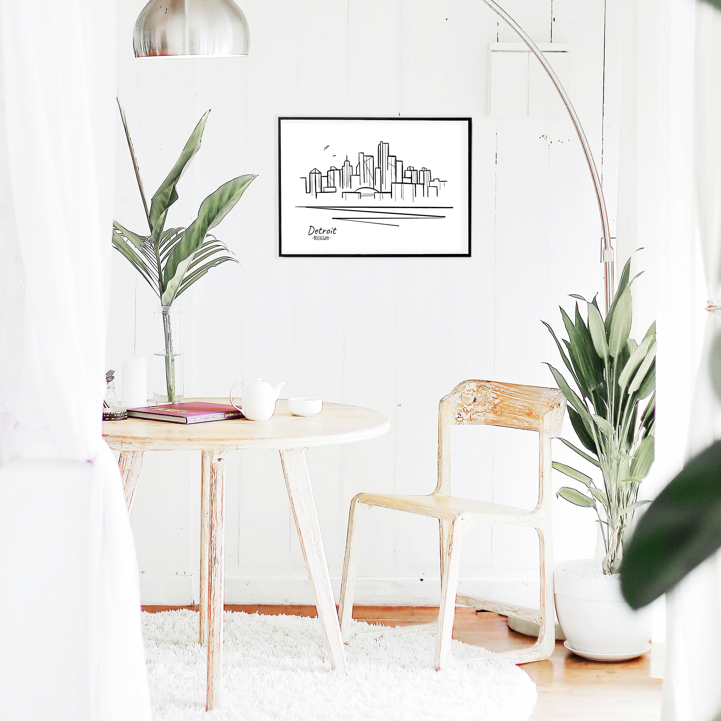 Detroit, Michigan Line Art || DIGITAL DOWNLOAD || Printable - Etsy