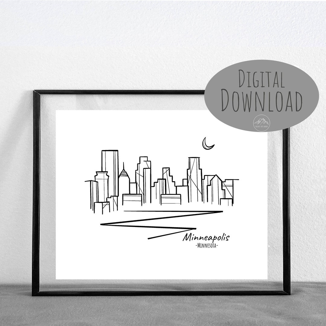 Minneapolis, Minnesota Line Art || DIGITAL DOWNLOAD || Printable - Etsy