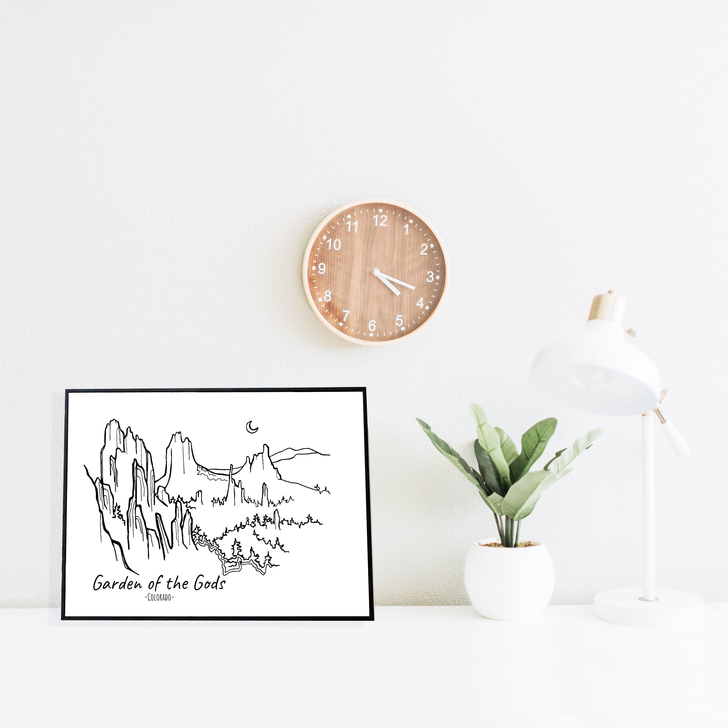 Garden of the Gods Colorado Line Art || DIGITAL DOWNLOAD || Printable ...