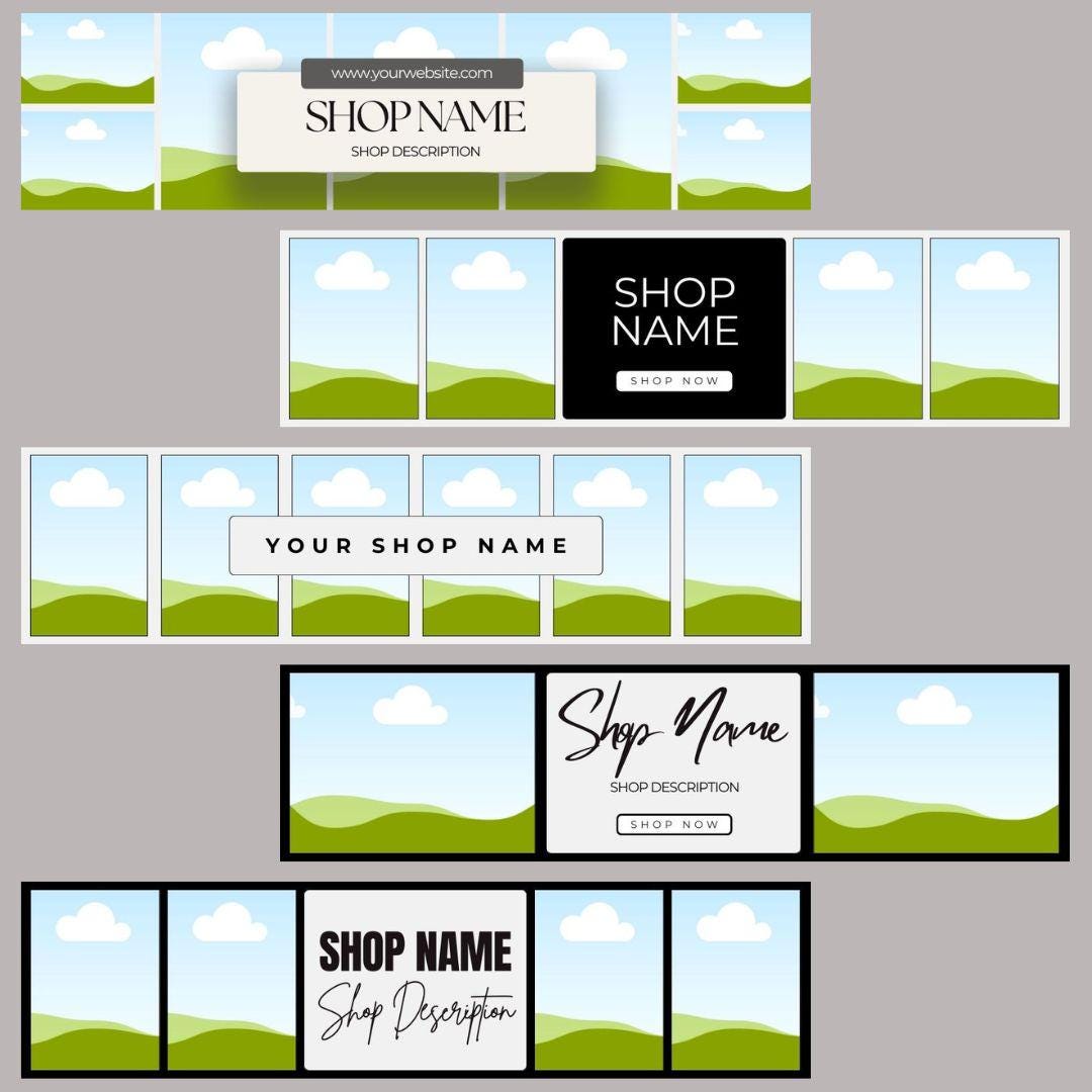 Etsy Shop Banner Template | Editable | Store Front | Canva Template ...