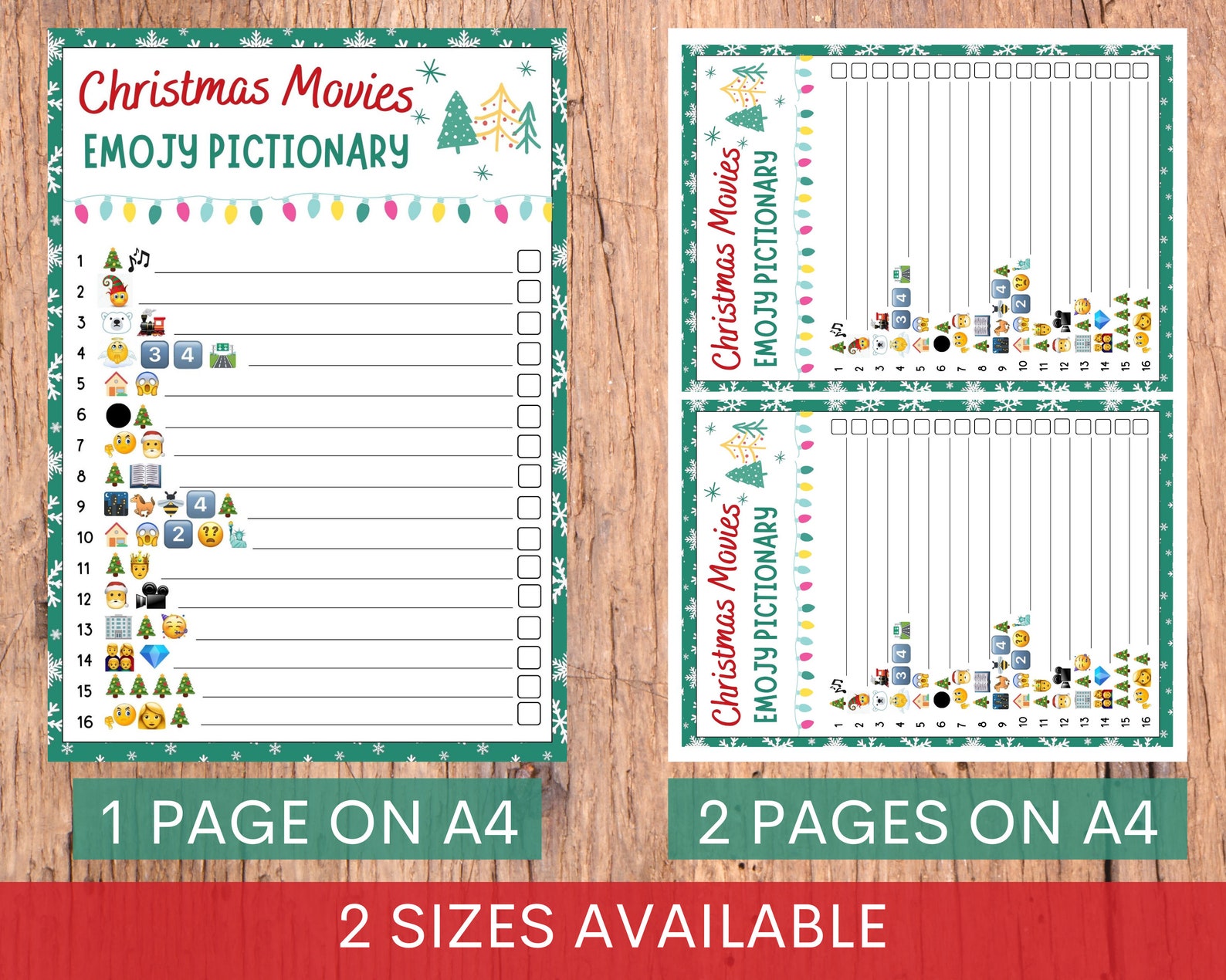 Christmas Emoji Pictionary | Printable Christmas Games | Christmas Day ...