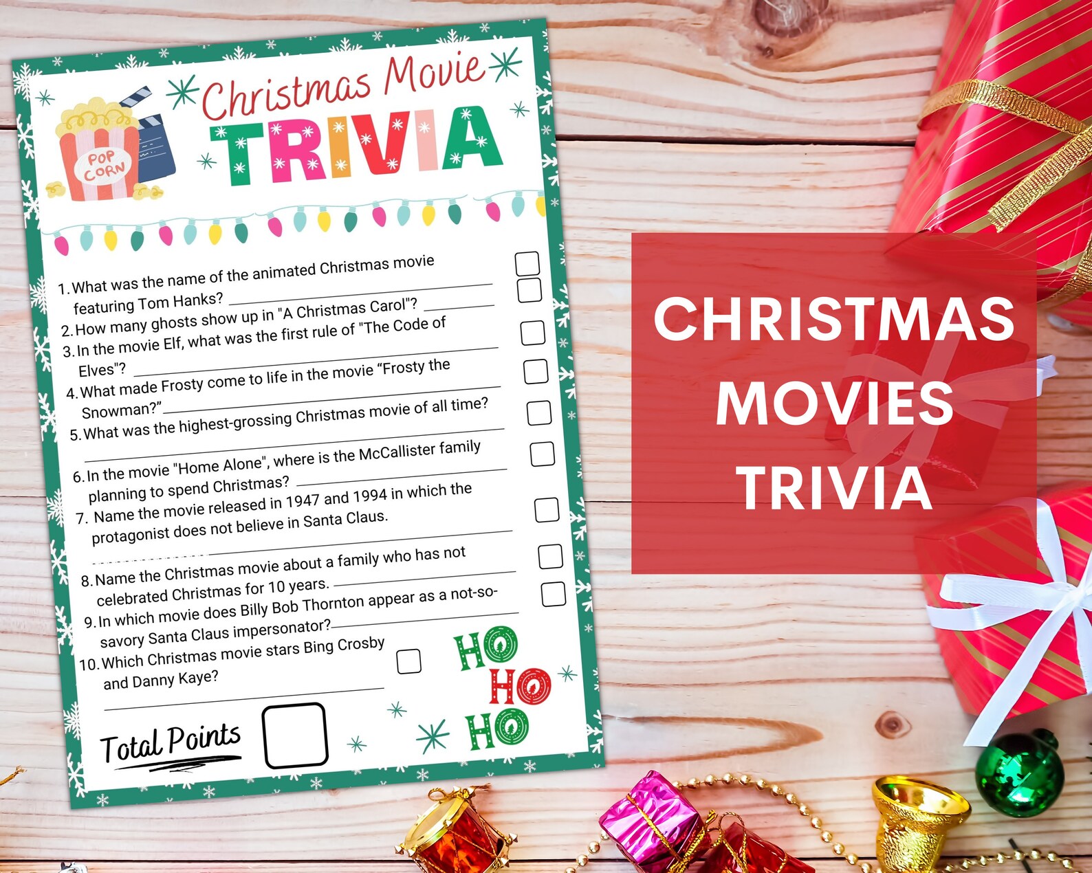 Christmas Trivia Printable Christmas Games Christmas Day Fun Holiday ...