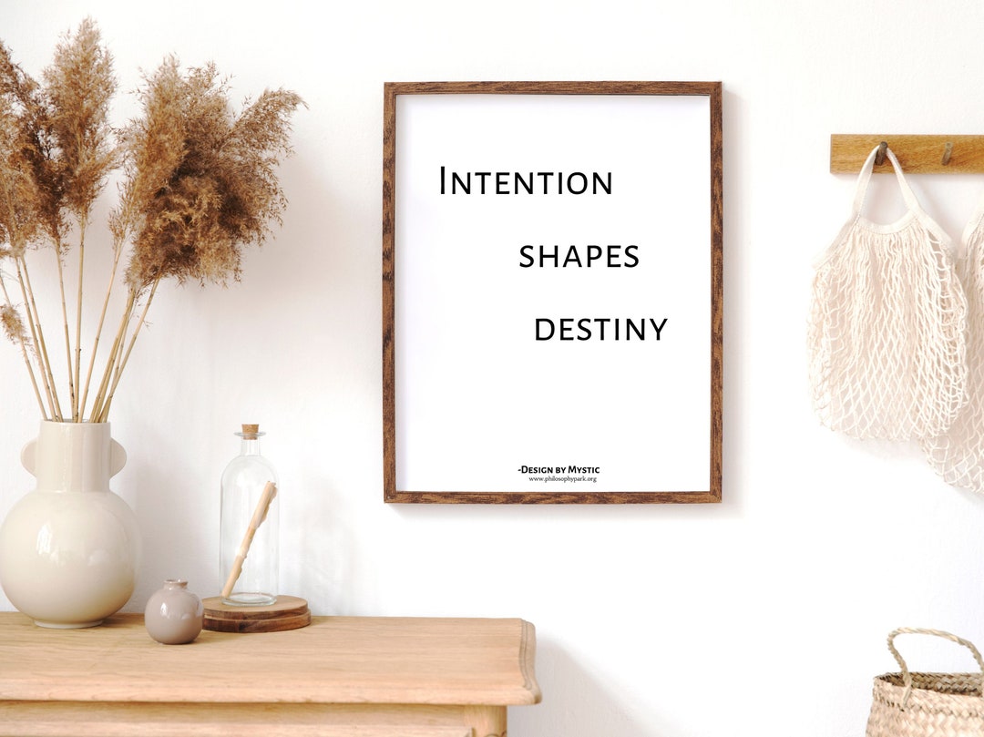 Intention Shapes Destiny: Positive Poster Motivational Poster ...