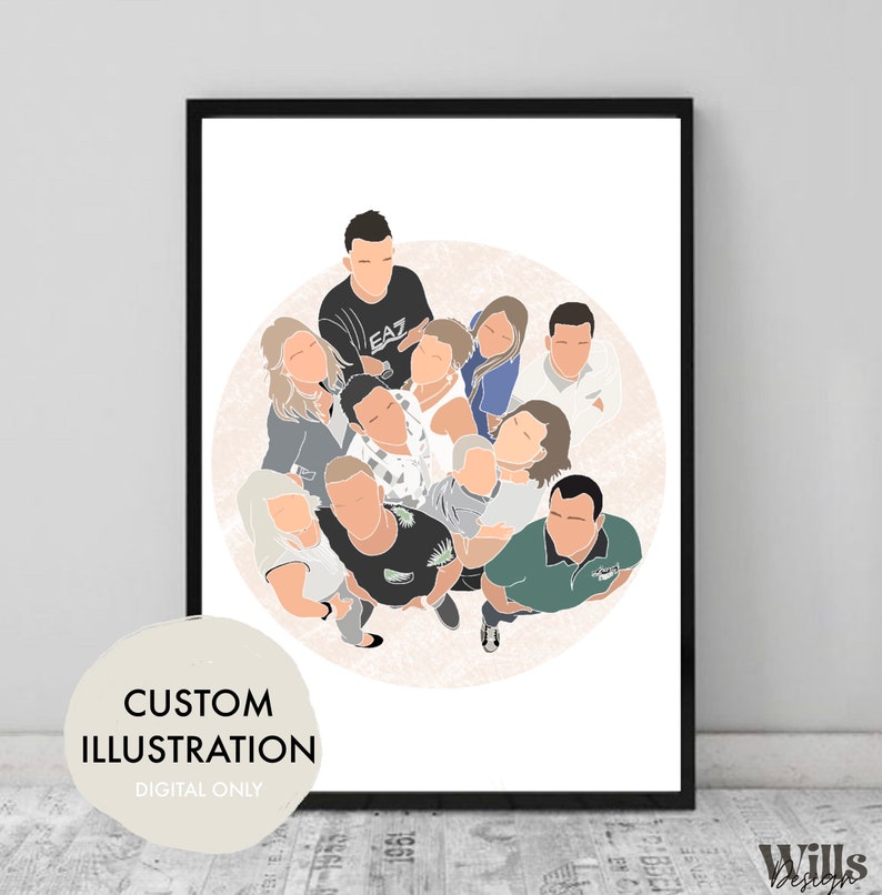 Custom Portrait Best Friends Gift Portrait From Photo - Etsy