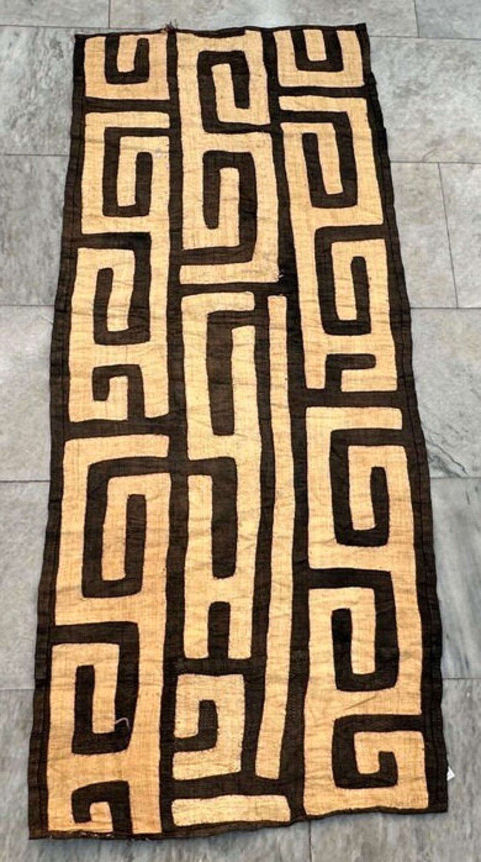 2x5 Feet,vintage African Kuba Showa Cloth,handmade Fabric Raffia ...