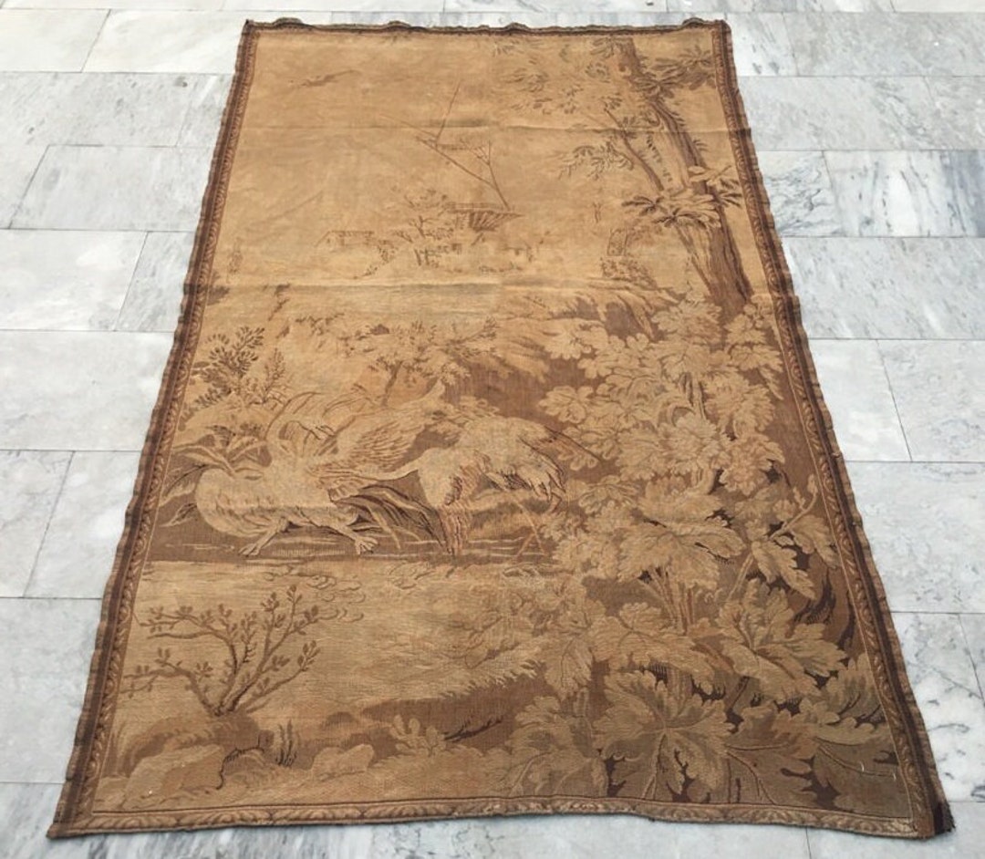 4x7 Feet,antique French Tapestry,100 Year Old Tapestry,stunning ...