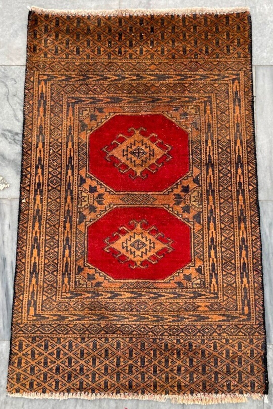 2x3 Feet,vintage Afghan Rug,mini Rug,hand Knotted Rug,oushak Design Rug ...