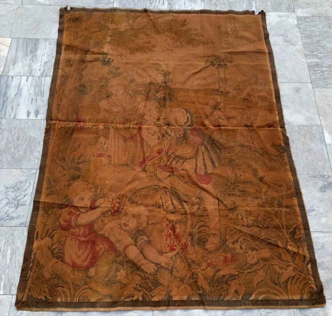 4x6 Feet,antique French Tapestry,large Tapestry,100 Year Old Tapestry ...