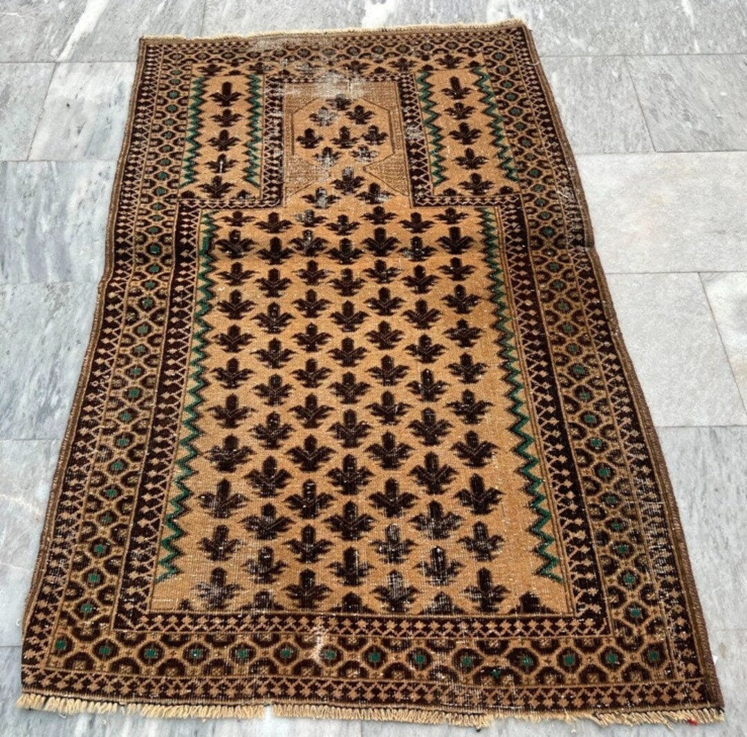 4x3 Feet,antique Afghan Rug,turkish Rug,hand Knotted Rug,mini Rug,home ...
