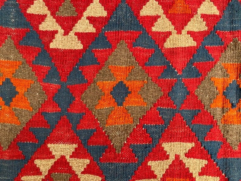 9x7 Feet Afghan Kilim,flat Weave Kilim,hand Woven Kilim,area Kilim Rug ...