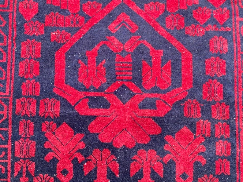 4x3 Feet,vintageafghan Rug,mini Rug,hand Knotted Rug,bedroom Rug, Home ...