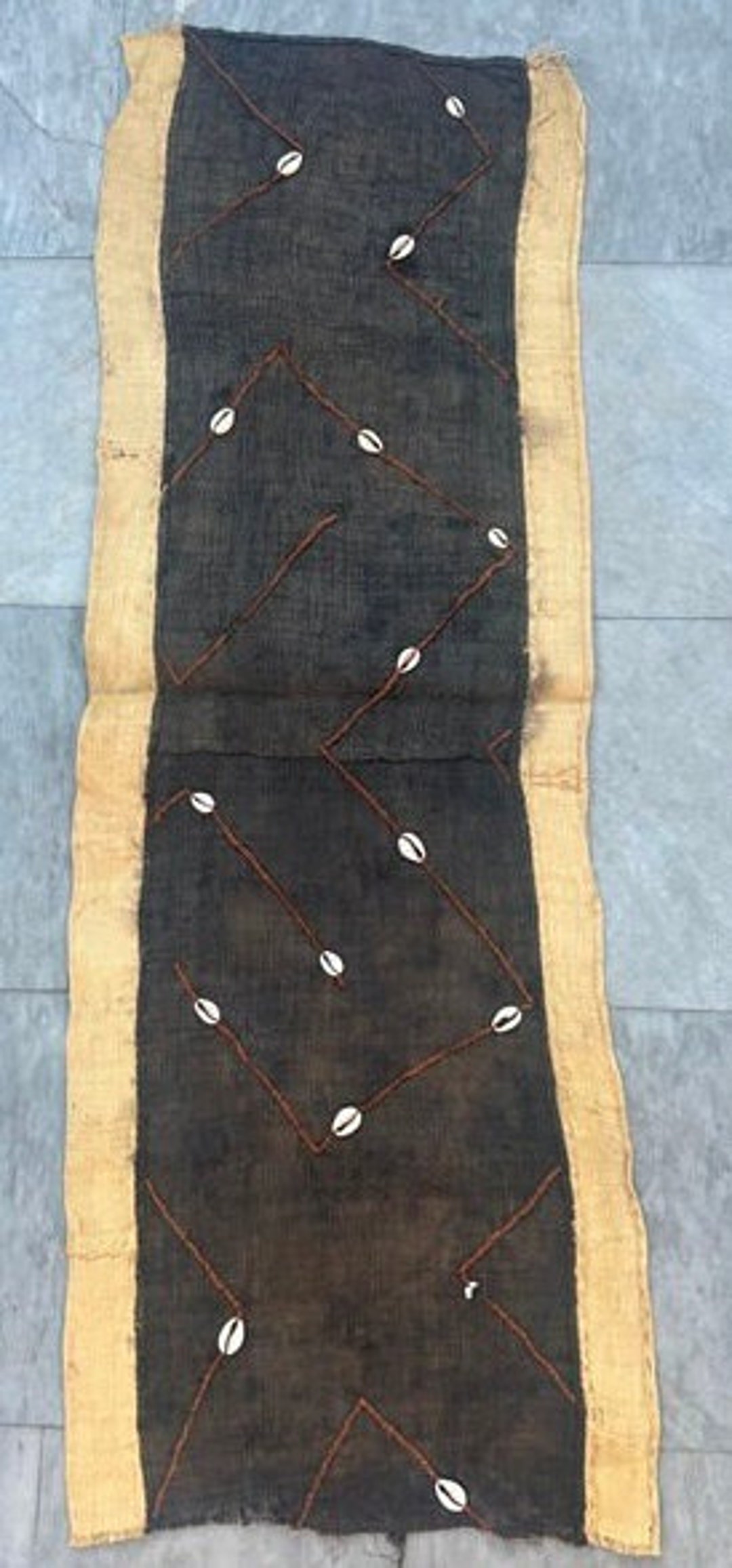 1x4 Feet,vintage African Kuba Showa Cloth,handmade Fabric Raffia ...
