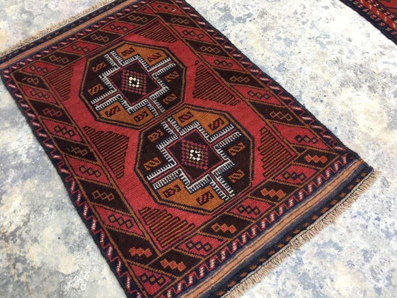 4x3 Feetvintageafghan Rugmini Rughand Knotted Rugbedroom - Etsy