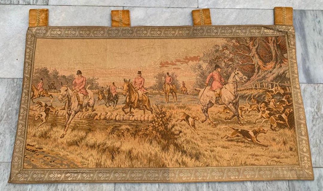 2x3 Vintage French Tapestry,hunting Tapestry,stunning Tapestry ...