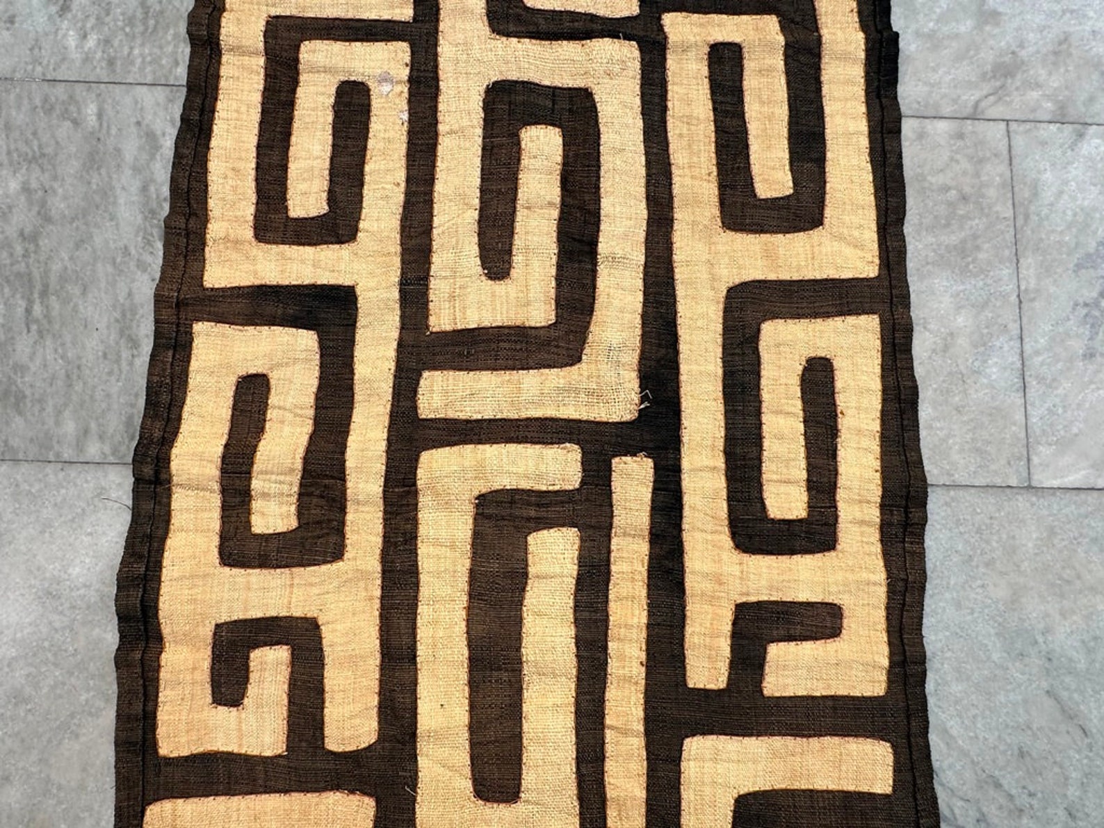 2x5 Feet,vintage African Kuba Showa Cloth,handmade Fabric Raffia ...