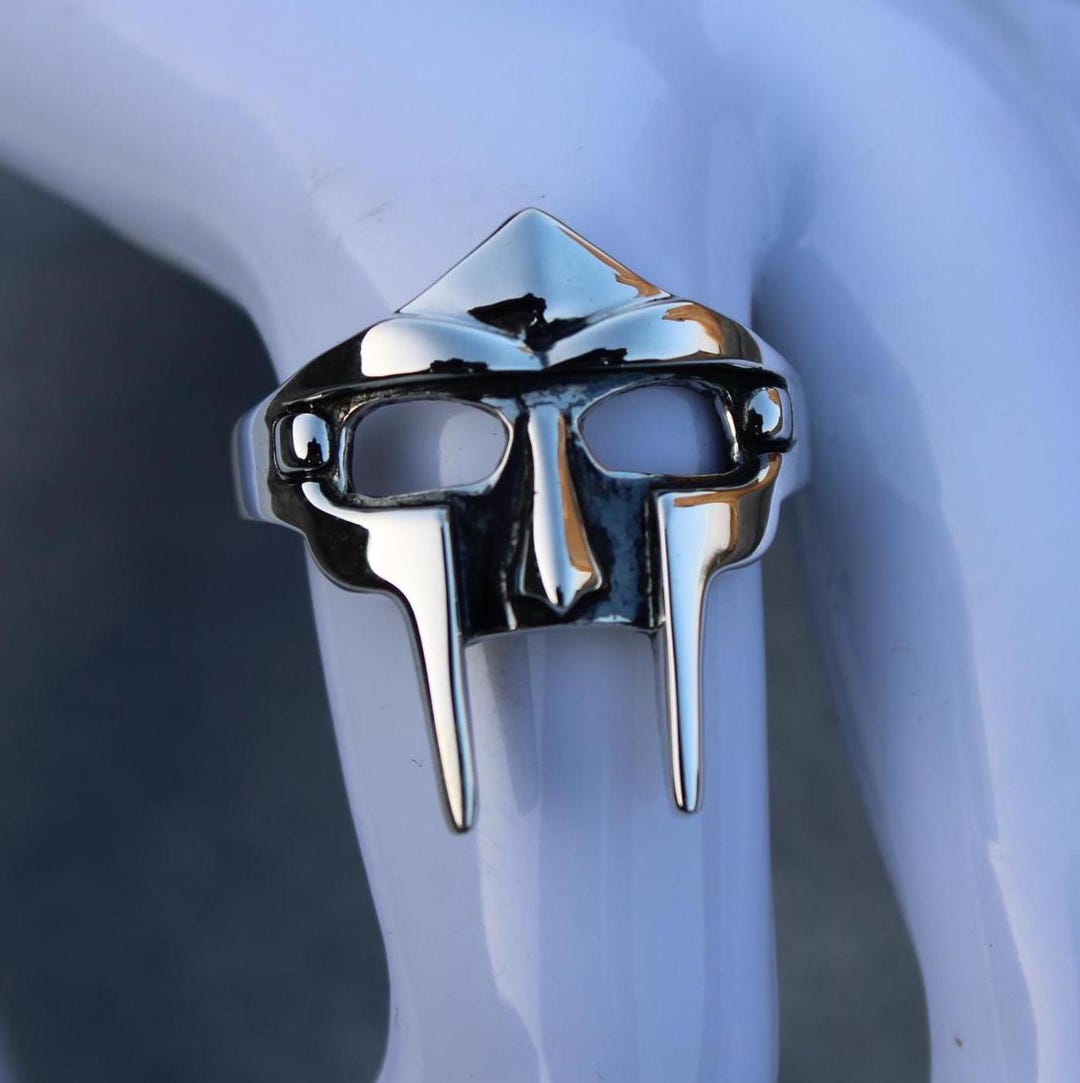 Sterling Silver MF DOOM Ring: Villain Mask, Rapper Jewelry - Etsy