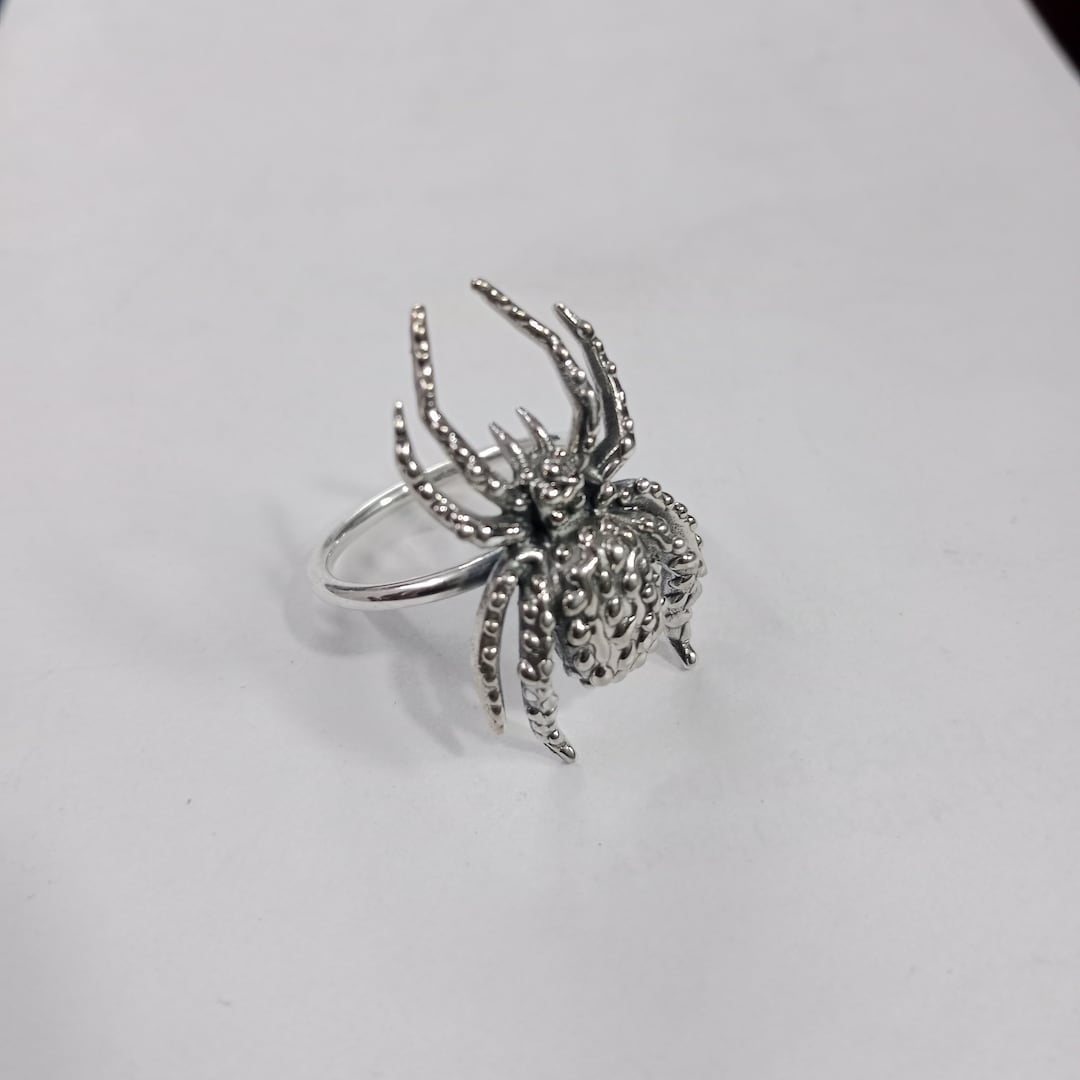 Silver Spider Ring, Scary Ring, Handmade Ring, Beautiful Spider Ring ...