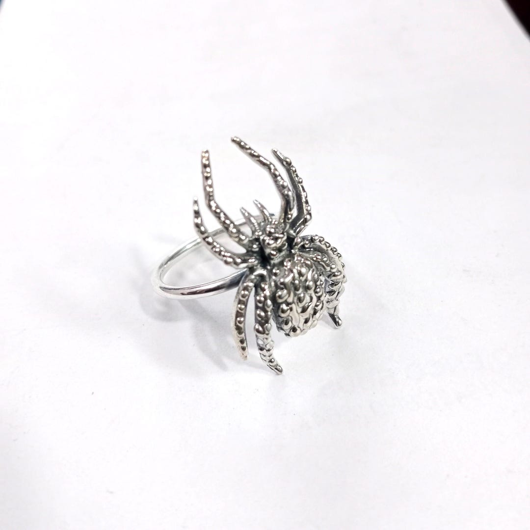 Silver Spider Ring, Scary Ring, Handmade Ring, Beautiful Spider Ring ...