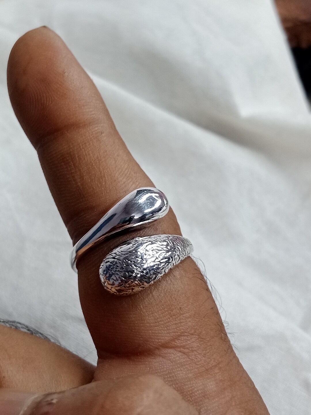 Handcrafted Water Drop Shape Ring, Water Drop Set, Minimalist Ring ...