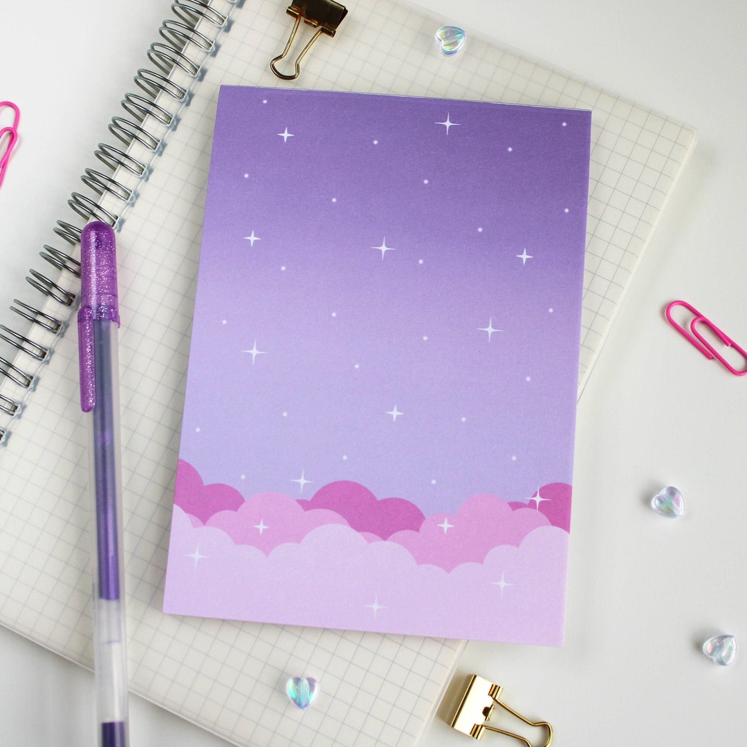 Clouds & Stars Memo Pad, Cute Notepad - Etsy