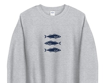 Fish Sweatshirt | Etsy
