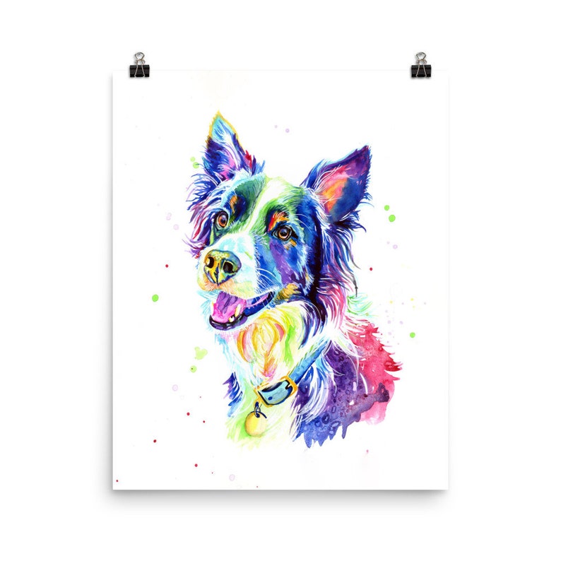 Border Collie Print Border Collie Border Collie Art Dog - Etsy